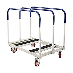Steel Panel Truck, Platform Truck Cart, Heavy Duty Lumber Cart, Flatbed Cart, Steel Panel Truck with Swivel Casters, 1000 lbs Load Capacity, for Garage, Home, Warehouse