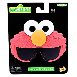Sun-Staches Sesame Street Official Elmo Sunglasses, Costume Accessory, UV 400, One Size Fits Most, 8"