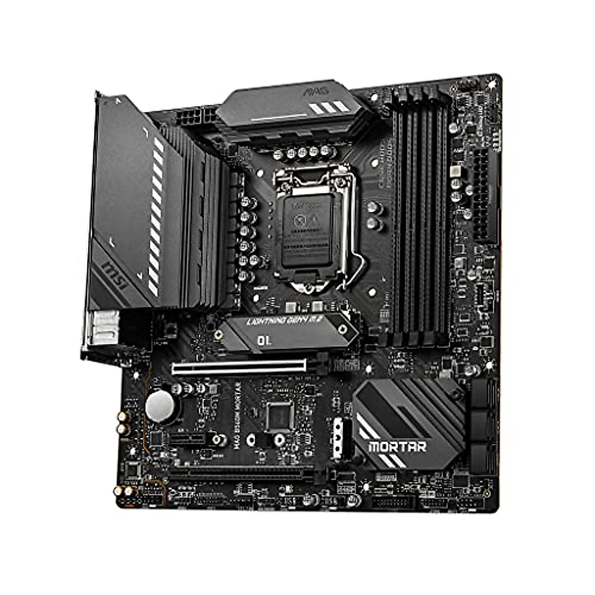 MSI MAG B560M MORTAR Gaming Motherboard (mATX, 11th/10th Gen Intel Core, LGA 1200 Socket, DDR4, PCIe 4, CFX, M.2 Slots, USB 3.2 Gen 2, 2.5G LAN, DP/HDMI)