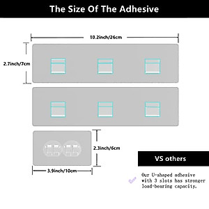 RTOGM 3pcs Replacement Adhesives Shower Shelves, Asin: B0BD52JVP2, 2pcs Long Adhesive for Shower Shelves & 1pc Short Adhesive for Soap Holder