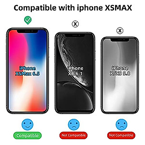 Tigowos Translucent Magnetic Phone Case for iPhone Xs Max with MagSafe Wireless Charging Anti-Yellow Anti-Fingerprint Shockproof Protective Case for iPhone Xs Max(6.5")， Black