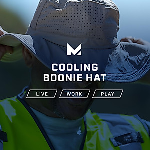 MISSION Cooling Boonie Hat, Khaki - Unisex Wide-Brim Hat for Men & Women - Lightweight & Durable - Cools Up to 2 Hours - UPF 50 Sun Protection - Machine Washable