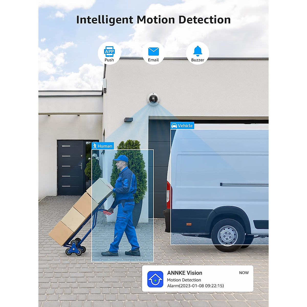 ANNKE 4K 16CH PoE Camera System, H.265+ 12MP NVR, 8X 8MP Wired Dome Security IP Cams, AI Motion Detection, Built-in Mic, 4TB HDD, Spotlight Color Night Vision, Compatible with Alexa, Not PTZ