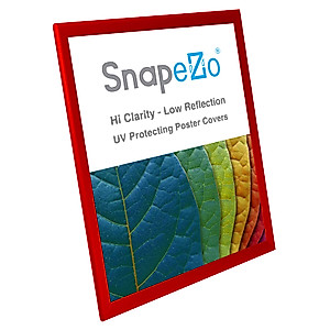 SnapeZo Photo Frame 16x20, Red, 1.25 Inch Aluminum Profile, Front-Loading Snap Frame, Wall Mounting, Professional Series