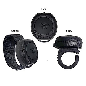 PRYMEBLU® Bluetooth Wireless PTT Button Switch ZELLO, Wave Communicator, ESChat, Unity, Streamwide and Many Other PoC Push-to-Talk Apps (BT-PTT-ZU-Super Mini-Strap)