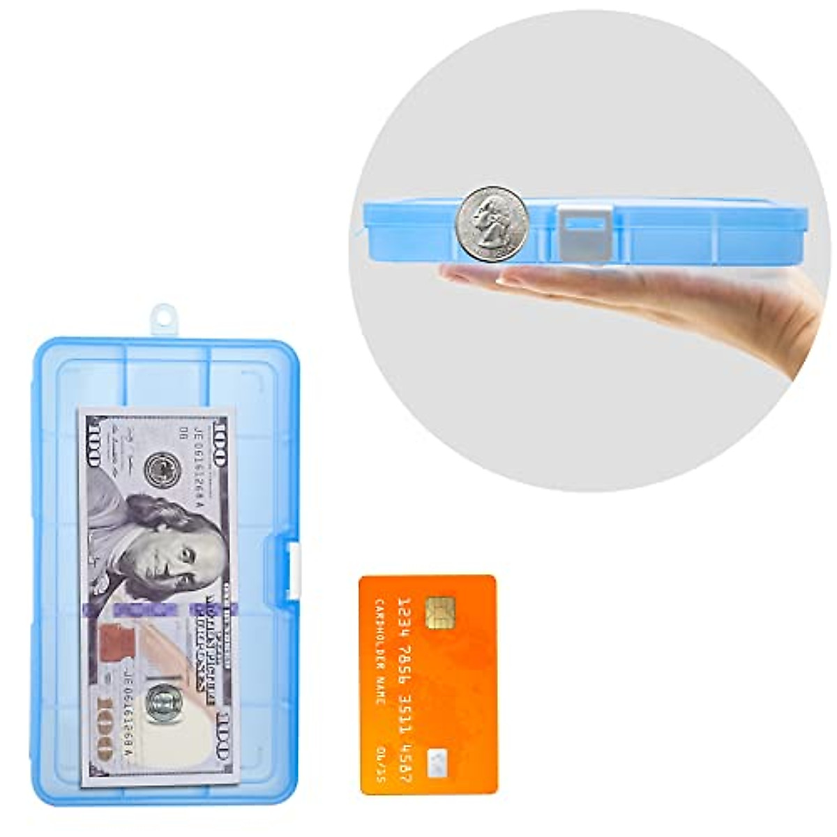 Qualsen 8 Pack Bead Organizer Plastic Compartment Box with Adjustable Dividers Craft Tackle Organizer Storage Containers Box 15 Grid (4 Colors)