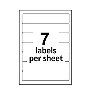 Avery File Folder Labels on 4" x 6" Sheets, Easy Peel, White/Red, Print & Handwrite, 2/3" x 3-7/16", 252 Labels (5201)
