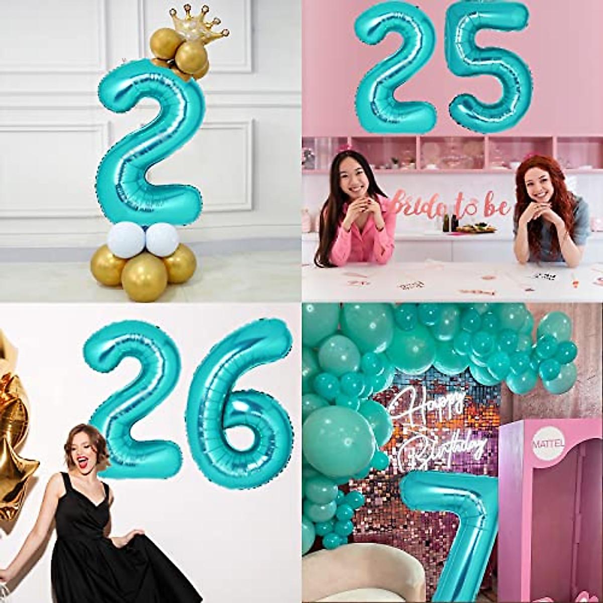 40 Inch Large Blue 16 Balloons Number 16 Birthday Balloon for 16th Birthday Decors for Girl Number 61th Number Balloon for Women Birthday hellium tank balloons 16 Old Birthday Decors