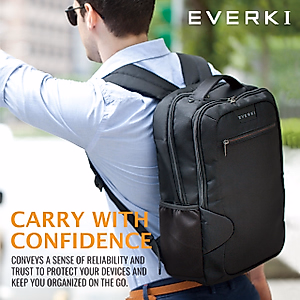 EVERKI Studio Slim Business Professional 14.1-Inch/MacBook Pro 15 Laptop Backpack, Lightweight, Men or Women (EKP118)