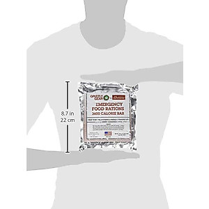 Grizzly Gear Emergency Food Rations- 3600 Calorie Vanilla Poundcake Bar (5 Pack) - 15 Day, 360 Hour Value Supply For Disaster, Hurricane - Less Sugar, More Nutrients - 5 Year Shelf Life