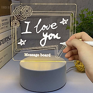 Gifts for Adults Kids, Personalized DIY Message Board Night Light,USB Powered Table Lamp with Erasable Pen and Remote Control, Office Room Desktop Decoration, Gifts for Wedding Anniversary Birthdays