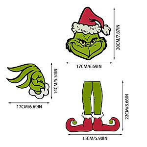 Christmas Tree Decoration, Creative Christmas Hat Decoration for Christmas Tree Topper Head Arm Legs, Novelty Funny Personalized Christmas Home Decorations Xmas Party Supplie(Small)