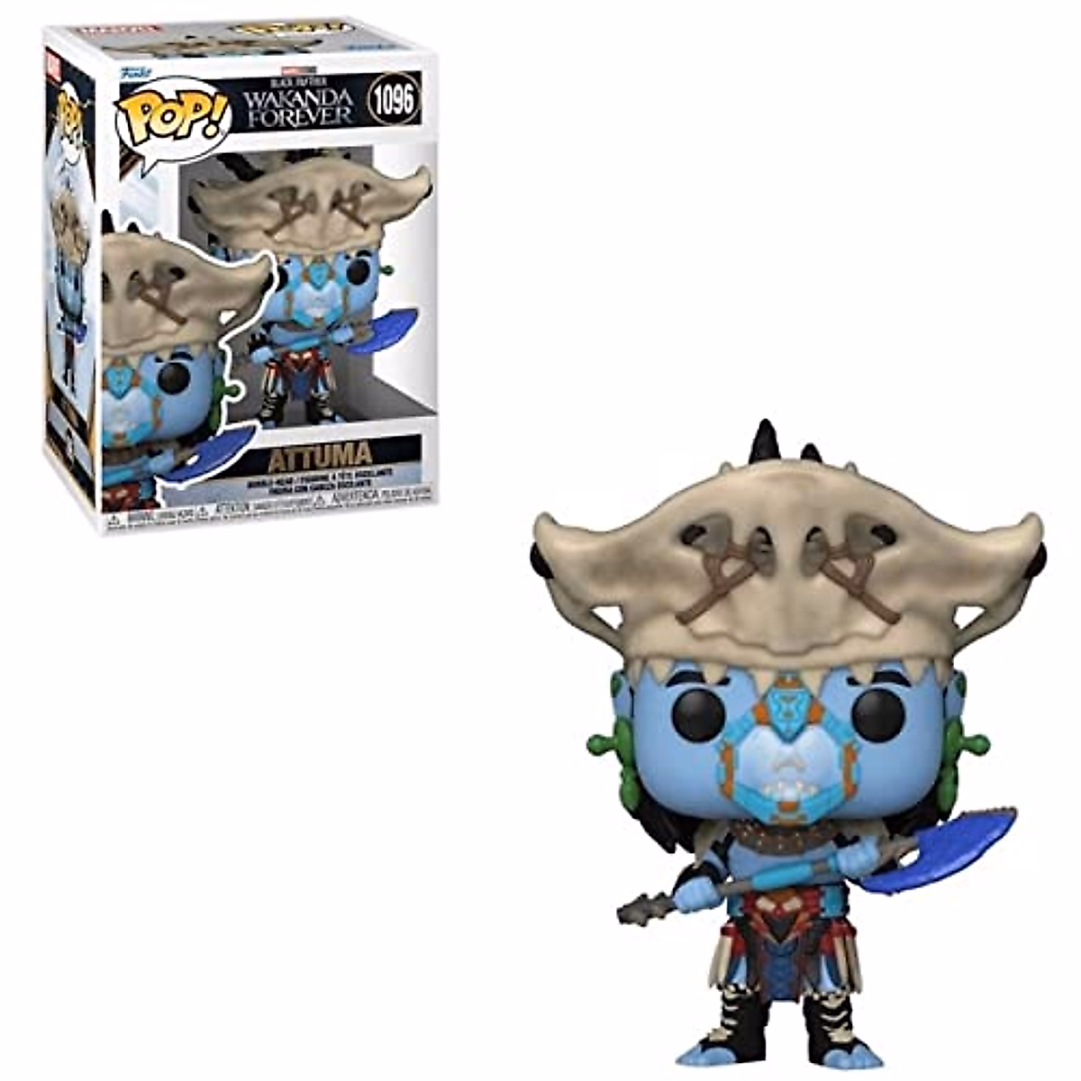 POP Marvel: Black Panther: Wakanda Forever - Attuma Funko Vinyl Figure (Bundled with Compatible Box Protector Case), Multicolored, 3.75 inches