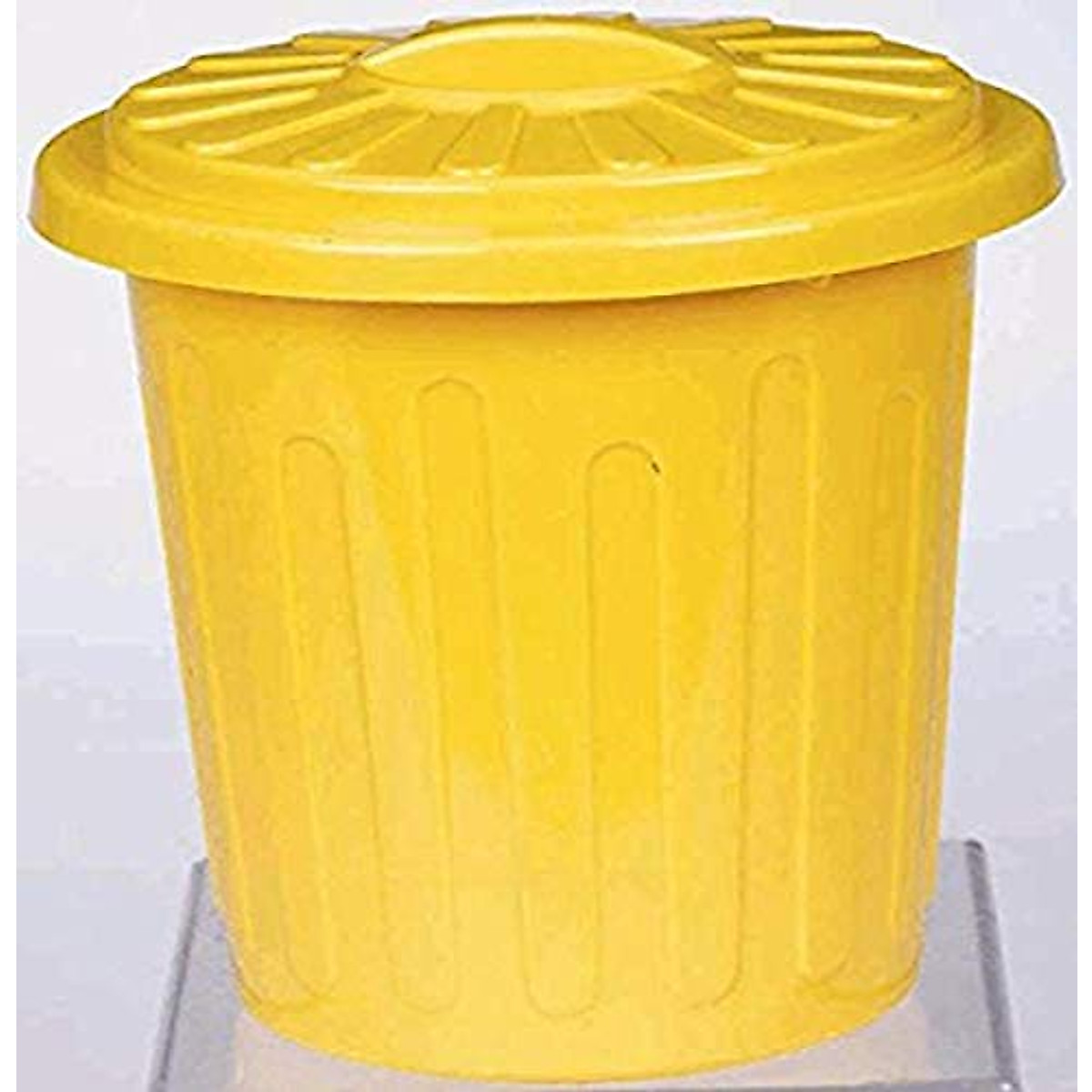 Plastic Trash Can Container | Yellow | Party Accessory
