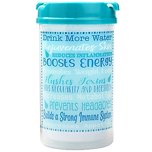 Drink Water Hospital Cup with Lid and Straw, Water Cup with Straw and Lid, Hospital Water Bottle with Straw and Handle, 32 Ounce Cup with Handle and Straw, 32 oz Insulated Mug, Drinking Cups, Teal Lid