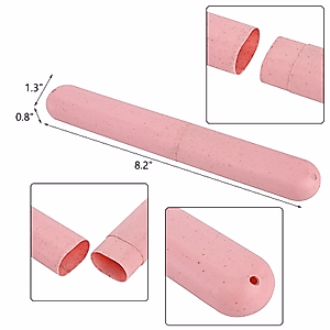 Hedume 28 Pack Travel Toothbrush Case, Portable Dust-Proof Breathable Toothbrush Holder for Travel, Business, Home, Camping, School (4 Colors)