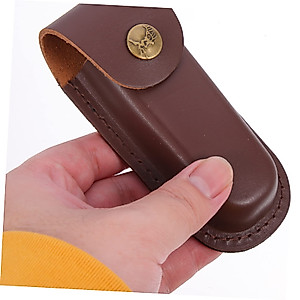 Leather Case Single Cutter Belt Cutter Holder Tool Pouch Belt Leather Guard Folding Cutter Sleeve Mora Garberg Skin Pocket Fanny Pack