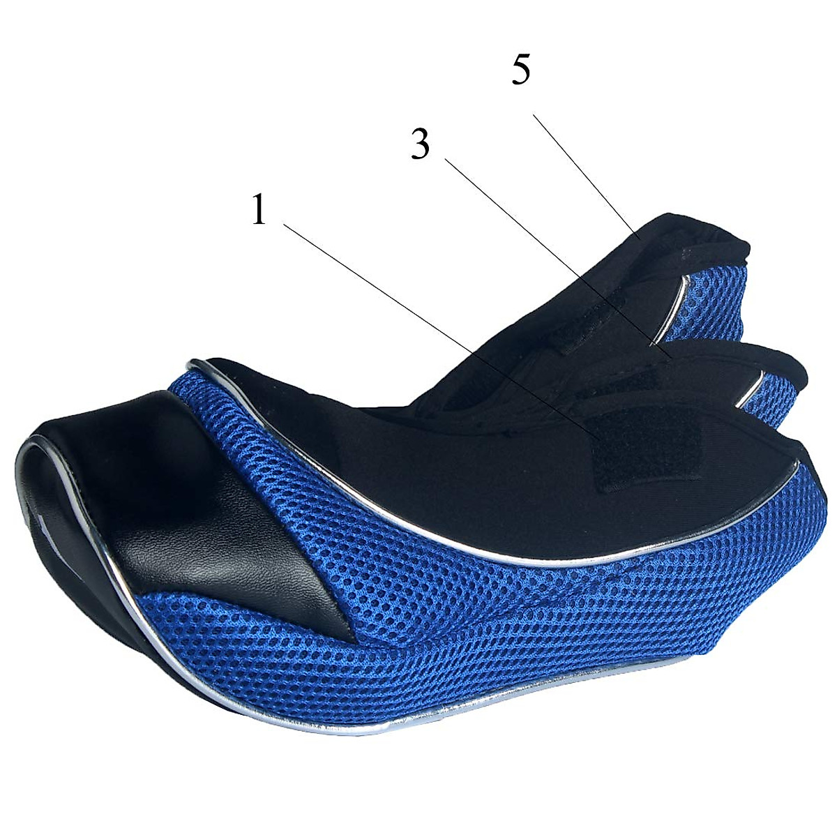 Andux Golf 460cc Driver Fairway Wood Club Head Covers Hook & Loop Set of 3