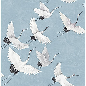 NuWallpaper NU2680 Halcyon Peel & Stick Wallpaper, Blue