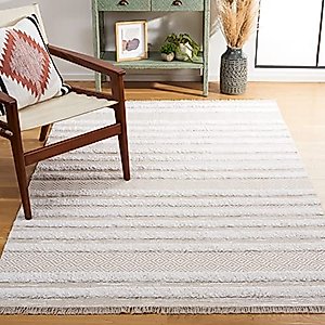 Safavieh Augustine Collection 5'0" x 7'7" Beige/Ivory AGT729B Moroccan Rustic Fringe Area Rug