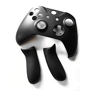 Front Shell Faceplate Cover Case with Left Right Handle Cover for Xbox One S Slim Controller - Black
