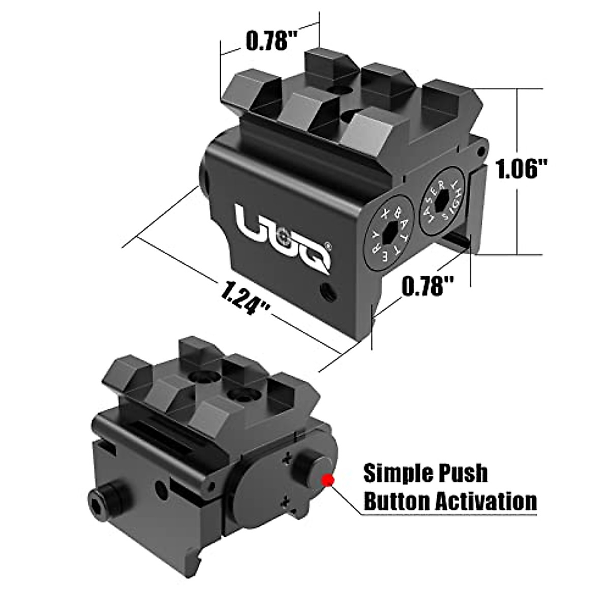 UUQ Mini Airsoft Gun Laser Sight Red Dot Beam for Compact Pistol with Weaver or Picatinny Rail|Rifle Handgun|Tactical Sights Airsoft|Scope Hand Gun Rifles|Laser Pointer Pistol|Air Soft Optic