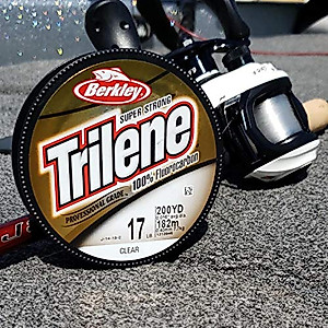Berkley Trilene® 100% Fluorocarbon, Clear, 10lb | 4.5kg, 200yd | 182m Fishing Line, Suitable for Freshwater Environments