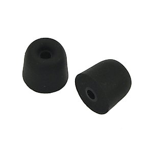 6 Packs(12 Pieces) in-Ear Monitor Replacement Memory Foam Tips 3mm Earplugs Earbud Cover for Balanced Armatured Headphone T-100(Medium, Black)
