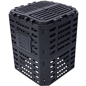 FRITHJILL 90 Gallon Garden Composter Bin - Premium Recycled Plastic, Large 340 Liter Capacity, Easy Assembly, Lightweight, Aerating Outdoor Compost Box for Fertile Soil