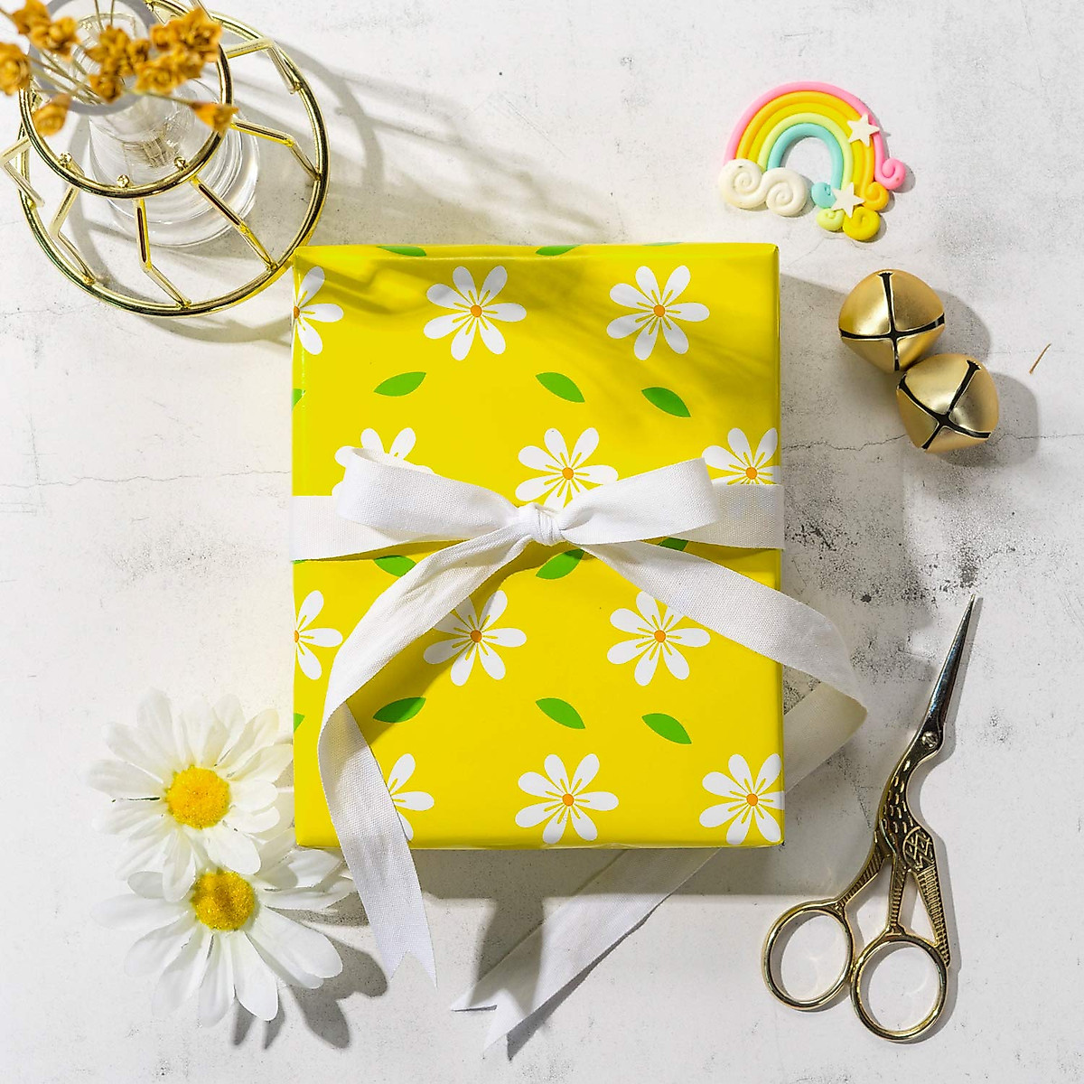 WRAPAHOLIC Wrapping Paper Sheet - Spring Easter Pattern for Birthday, Holiday, Party, Baby Shower - 1 Roll Contains 6 Sheets - 17.5 inch X 39.3 inch Per Sheet