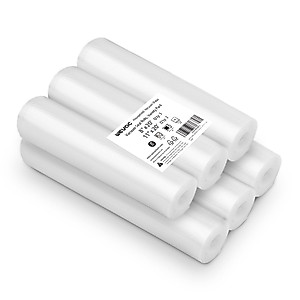 [2024 New] 6 Pack 8" x 20' and 11" x 20', Vacuum Sealer Rolls Bags for Food, Great for Food Storage, Sous Vide and Meal Prep, Wevac Lite