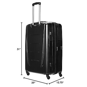 Samsonite Winfield 2 Hardside Expandable Luggage with Spinner Wheels, Brushed Anthracite, Checked-Large 28-Inch