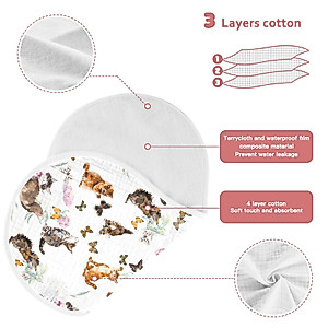 vvfelixl Muslin Burp Cloths Cats Butterflies Baby Washcloths for Baby Girl Boys 2 Pack White