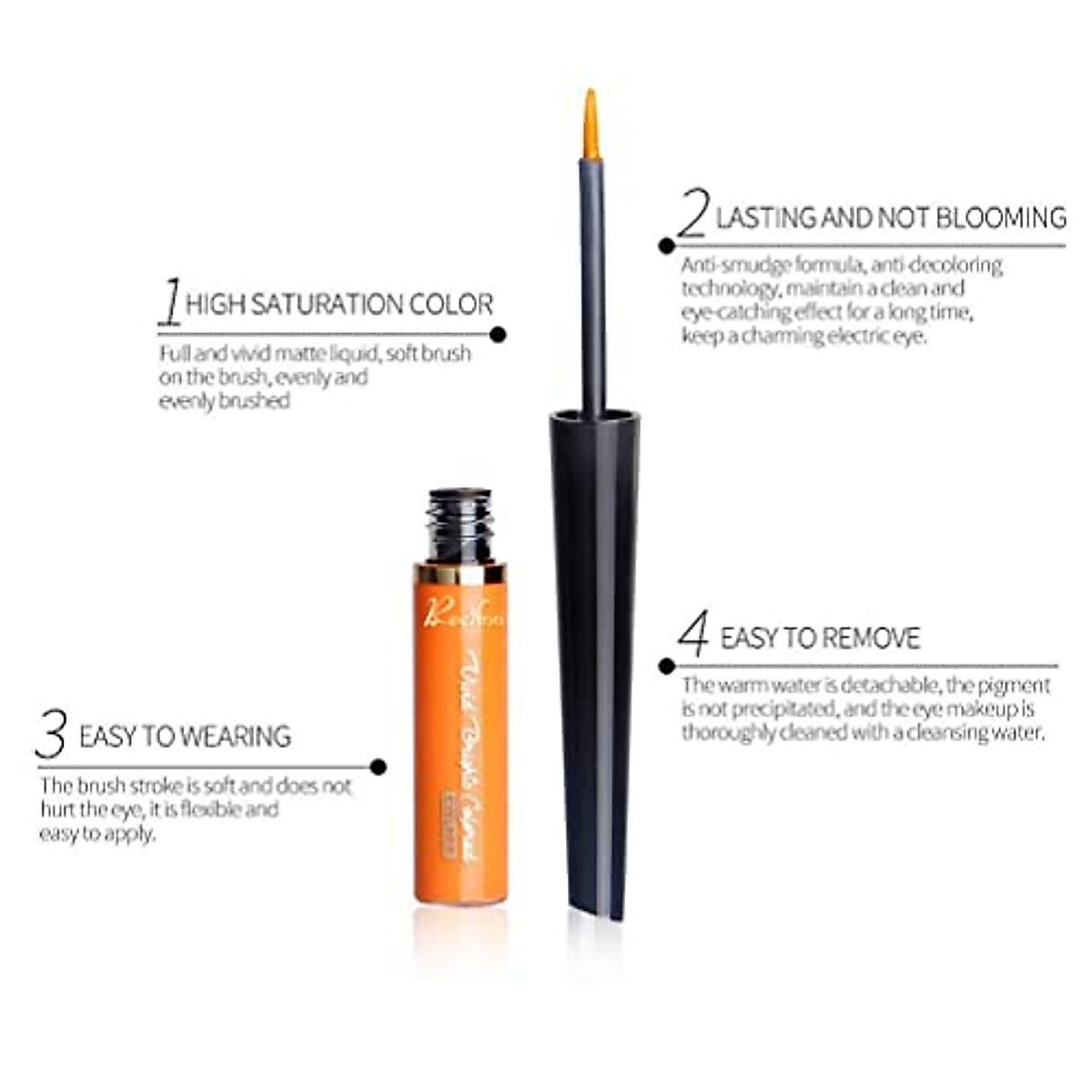 Rechoo Matte Liquid Eyeliner Set, 16 Colors Matte & Metal Waterproof Highly Pigmented Eye Liner Pencil/Superstay Liquid Eyeliner