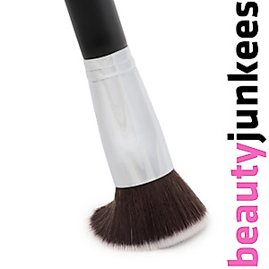 Flat Top Kabuki Foundation Brush - Beauty Junkees Large Dense Synthetic Face Makeup Brushes for Liquid, Cream, Powder Make Up, Buffing, Blending, Stippling Applicator, Brocha Para Base de Maquillaje