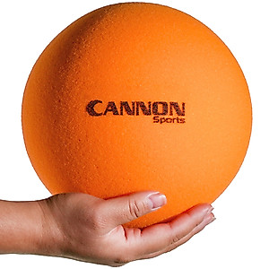 Cannon Sports Uncoated Foam Ball, Medium Density, Soft and Lightweight (Orange, 8.5 Inch)