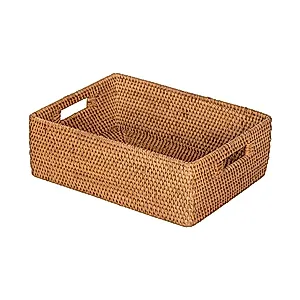 Kouboo 1060121 Laguna Rattan Shelf & Organizing Basket