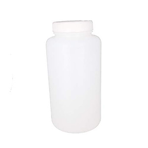 10Pcs 33.82oz/1000ml Plastic Bottles, Lab Cylindrical Chemical Reagent Bottle, Wide Mouth Laboratory Reagent Polyethylene Bottle Sample Sealing Liquid Storage Container for Food Store Translucent