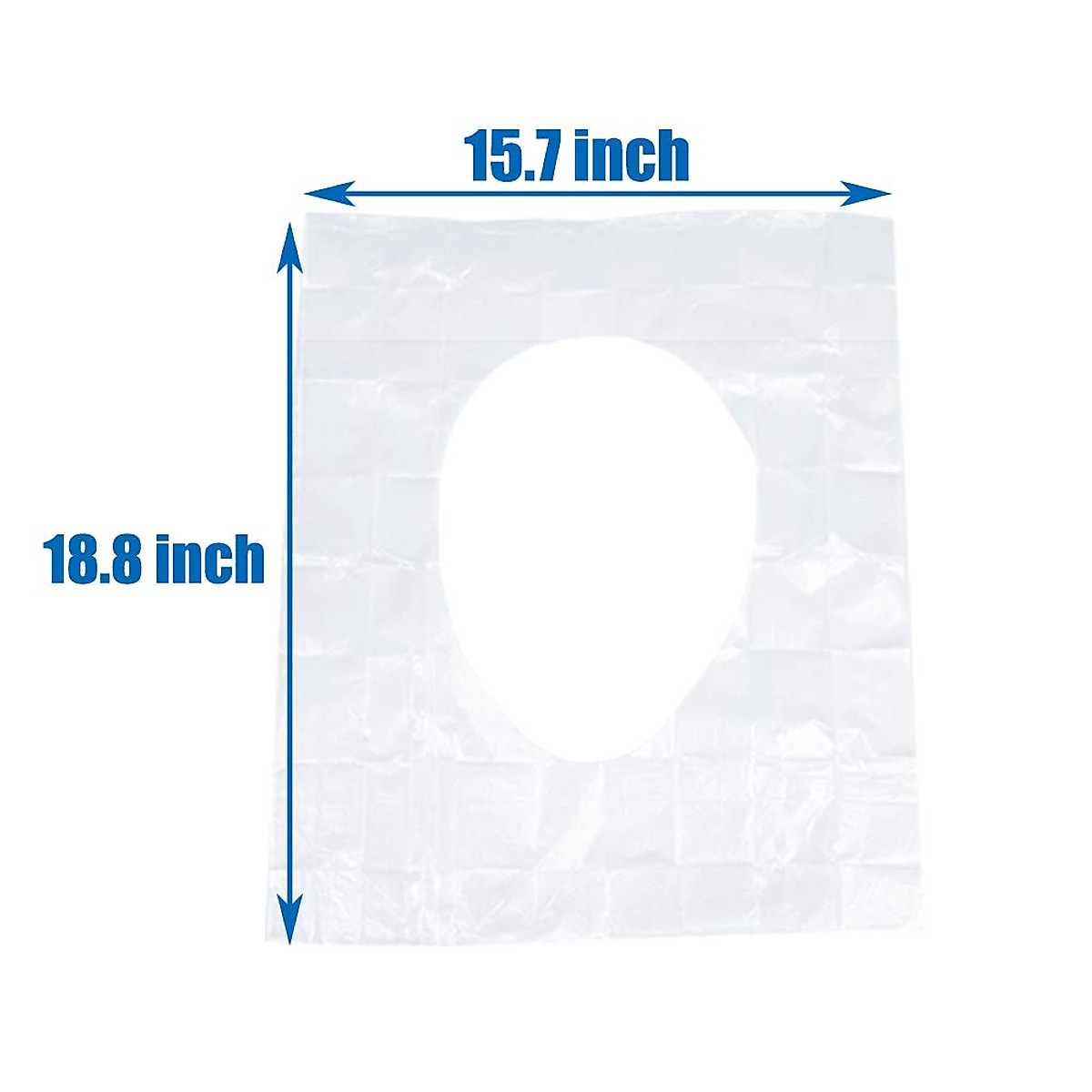 100 Pack Disposable Plastic Toilet Seat Covers,Portable Potty Seat Covers for Travel,Toilet Seat Protectors for Toddler Potty Training,Pregnant Mom,Individually Pack