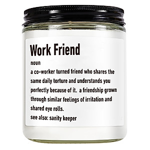 Coworker Candle, Gifts for Coworkers, Coworker Gifts for Women, Vanilla Natural Soy Wax Candle, Coworker Leaving Gifts, Going Away Goodbye Farewell Gifts for Coworkers