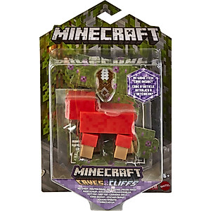 Minecraft Craft-A-Block Sheep Figure, Authentic Pixelated Video-Game Characters, Action Toy to Create, Explore and Survive, Collectible Gift for Fans Age 6 Years and Older