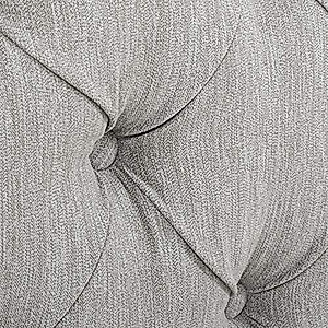 Jennifer Taylor Home Anastasia Upholstered Shelter Headboard Bed Set, King, Silver Grey Polyester