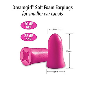 Mack's Dreamgirl Soft Foam Earplugs, 10 Pair, Pink - Small Ear Plugs for Sleeping, Snoring, Studying, Loud Events, Traveling & Concerts