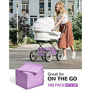 Baby Disposable Changing Pads 100 Pack Disposable Baby Underpads Ultra Soft Waterproof Diaper Changing Liners 13 x 18 in