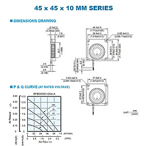 for Delta BFB04512HHA 4.5CM 45mm Fan 45x45x10mm 4510 turbofan Blower 12V 0.26A The Best DIY Option