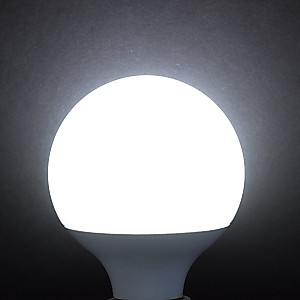 Simba Lighting LED Vanity Globe G25 (G80) Light Bulb for Bathroom, Makeup Mirror | Decorative White Frosted Cover, 8W, 60W Equivalent, 120V, Standard E26 Medium Base, Daylight 5000K, Pack of 3