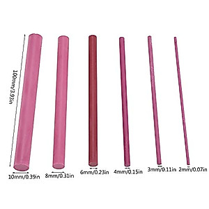6pcs 3000 Grits Ruby Sharpening Stone Cylindrical Whetstone Sharpener Professional Knife Polishing Grinding Tool, 2~10mm