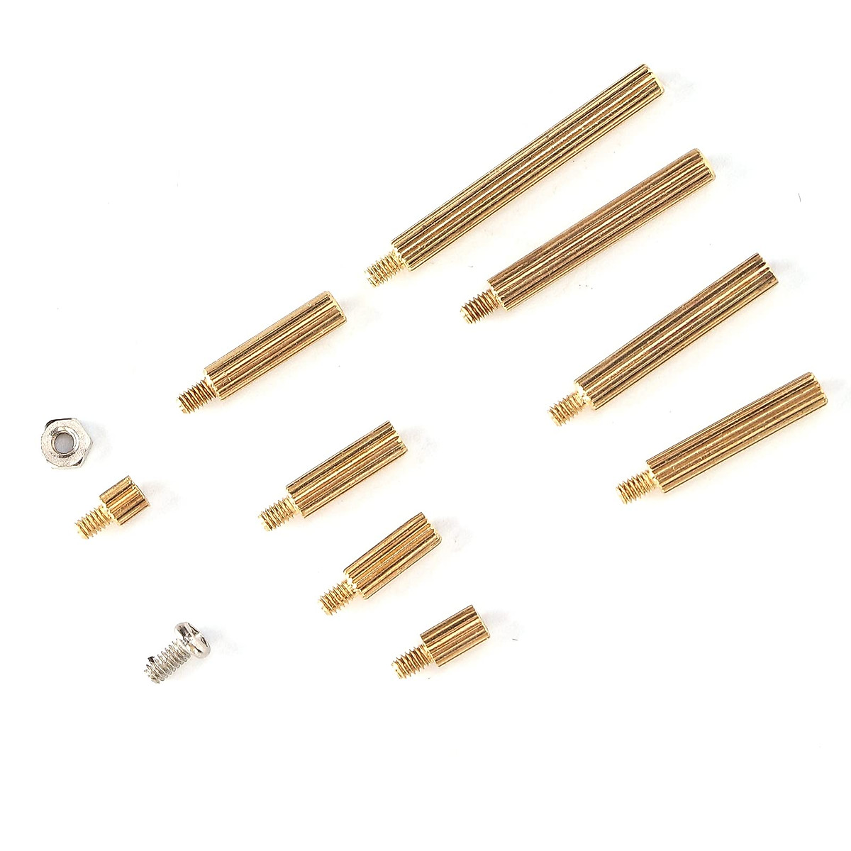 Knurled Standoffs, 270Pcs Installation Tool Screw Nut Brass Standoff Assortment for PCB Motherboard Mount for Electronics for Raspberry Pi