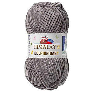 4 Pack/Skeins Himalaya Dolphin Baby, Each Skein 100 Gr/3,5 oz, 120 mt/ 132 yd, Super Bulky Yarn, Blanket Yarn, Velvet Yarn, Knitting Yarn, Amigurumi Yarn, Baby Yarn 80320