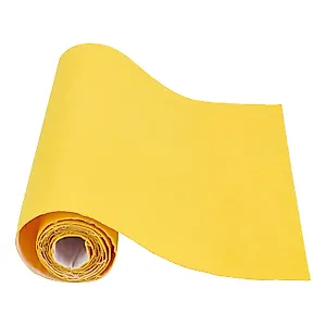 BENECREAT 15.7x78.7" Self-Adhesive Felt Fabric Yellow Shelf Liner for Festival Decor Cup Mat Making and Jewelry Box Decoration, 1mm Thick